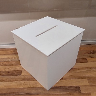 Wishing Well Box / Card Box Acrylic White - Walmont
